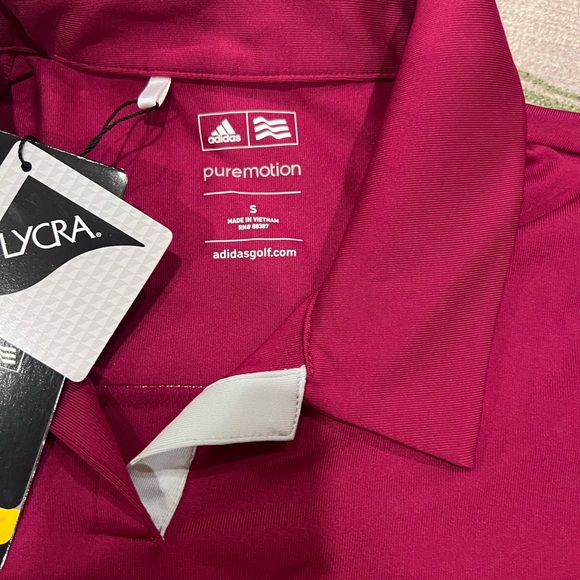 adidas | Tops | New Adidas Golf Polo Shirt S In Maroon Color | Poshmark